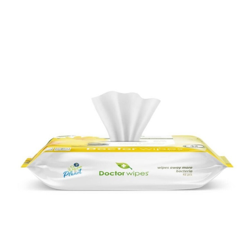 Hartie igienica umeda Doctor Wipes, cu extract de galbenele, 42 buc/ pachet | IgienaPHS
